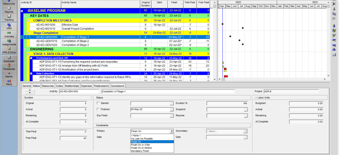 What is Negative Float and How to Adjust It in Primavera P6